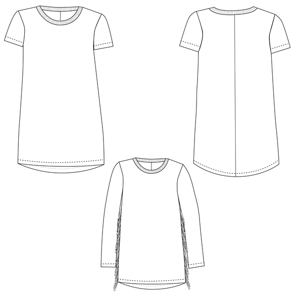 t-shirt dress Sewing Pattern | Sizes XS-XXL | PDF Download