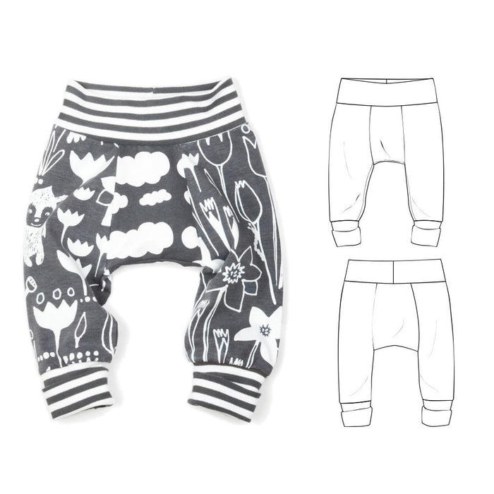 big butt pants Sewing Pattern | Sizes Preemie-6Y | PDF Download
